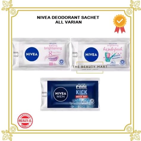 Jual Nivea Deodorant Roll On SACHET 9ml Extra Brightening Cool Kick
