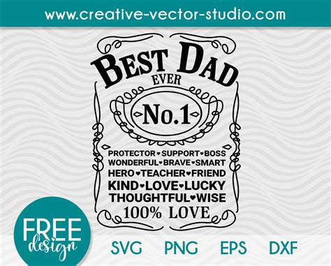 Clip Art Image Files Embellishments Best Dad Svg The Best Father In