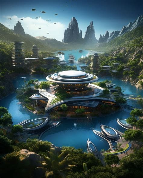 Pin By Antarik Fox On Sci Fi Future Fantasy Landscape Futuristic