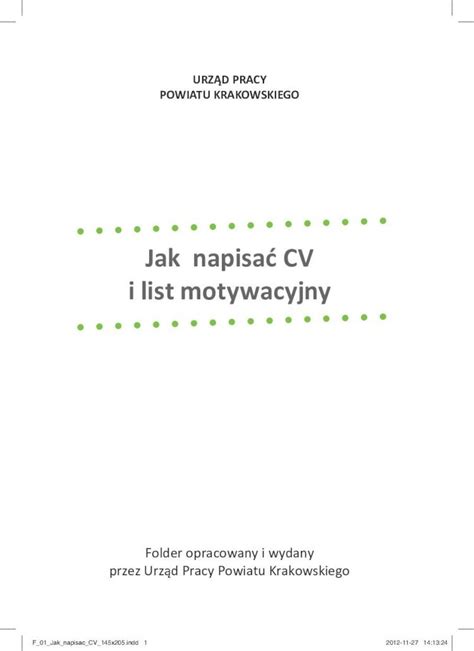 Jak napisać CV i list motywacyjny uppk pl 2 List motywacyjny List