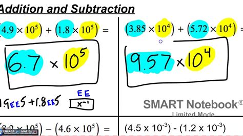 adding numbers with scientific notation