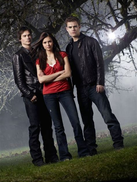 Crónicas vampíricas Foto Ian Somerhalder Paul Wesley Nina Dobrev