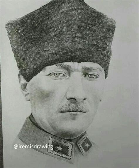 iremisdrawing Mustafa Kemal Atatürk Karakalem Çizimi Çizim Kalemle
