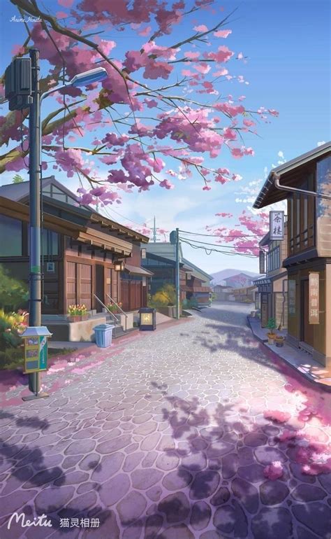 Ghim Tr N Anime Sky And Beautiful View Wallpaper Nh T K Ngh Thu T