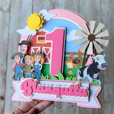 La Granja De Zenon Themed Cake Topper Etsy Custom Birthday