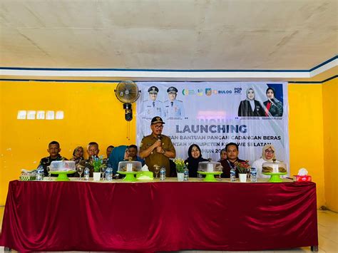 Bupati Surunuddin Launching Penyaluran Bantuan Pangan Beras Untuk