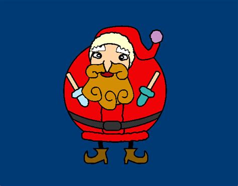 Desenho de Pai Natal pintado e colorido por Annysilva o dia 12 de Março