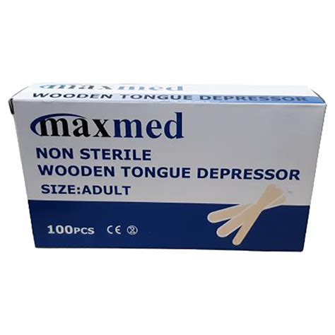 Maxmed Non Sterile Wooden Tongue Depressor For Adults