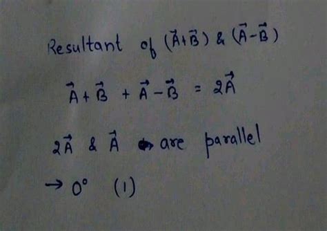the resultant of vec a and vec b is perpendicular to vec a what is the angle between vec a and