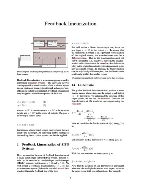 feedback linearization nonlinear control pdf applied mathematics systems theory