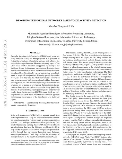 denoising deep neural networks based voice activity detection deepai