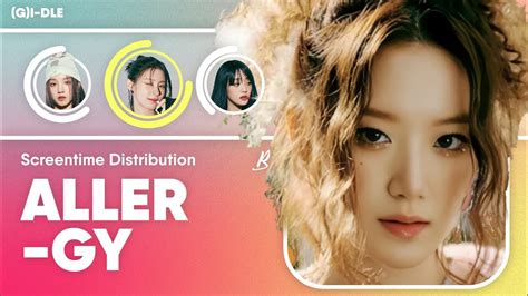 G I Dle Allergy Solo Focus Screen Time Distribution Youtube