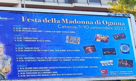 Festa Della Madonna Di Ognina 2023 Il Programma