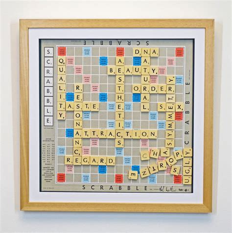 Scrabble 5 AESTHETICS Nick Warburton Artist Sculptor