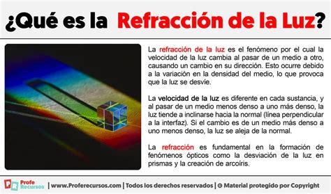 Qu Es La Refracci N De La Luz