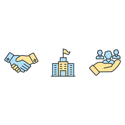 Corporate Social Responsibility Icons Set Corporate Social