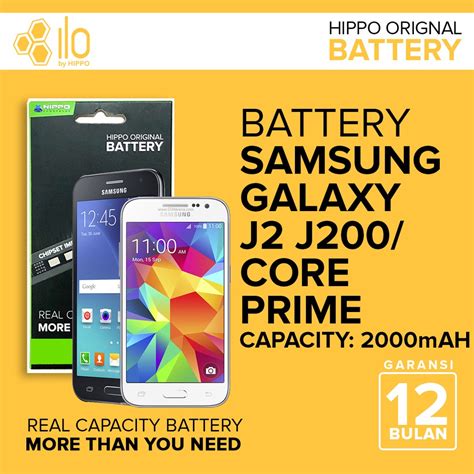 Jual Hippo Baterai Baterry 100 ORI Baterai Samsung J2 J200 2000mAh
