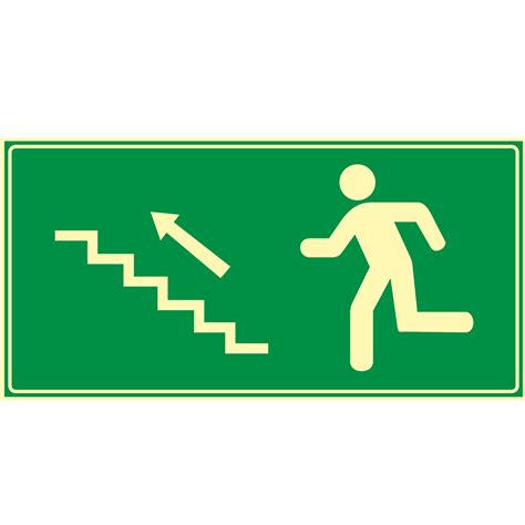 Escalera Emergencia Subida Izquierda Solo Pictograma Adhesius Castello