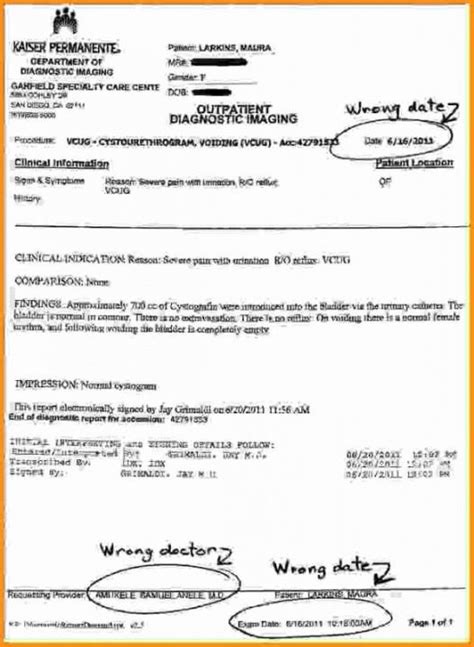 Editable 20 Blank Kaiser Doctors Note Dannybarrantes Template