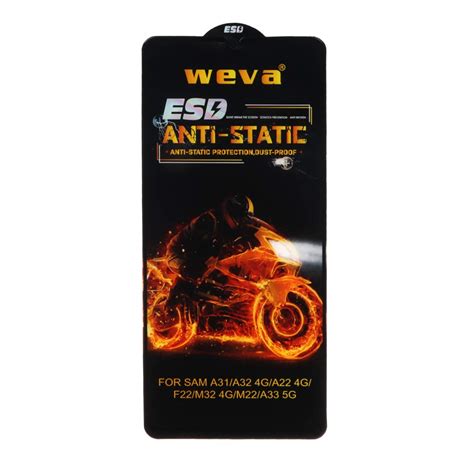 محافظ صفحه نمایش شیشه ای Full Cover ESD Anti Satic Weva مدل Samsung