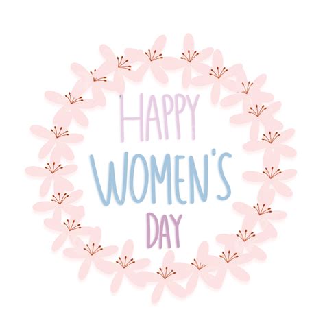 Feliz Día Internacional De La Mujer Con Marco De Flores PNG Icono Del
