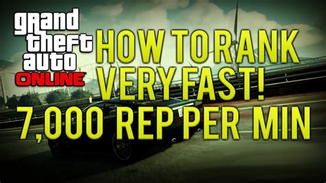 GTA ONLINE HOW TO RANK UP FAST 7 000 REP PER MINUTE EASY REP YouTube