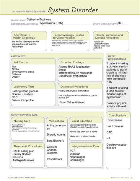 Ati System Disorder Template Hypertension