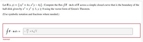 solved let f x y xy2 4x x2y 4y ﻿compute the flux