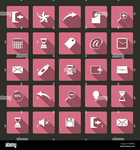 Set Of Web Icons Vector Illustration Stock Vector Image Art Alamy