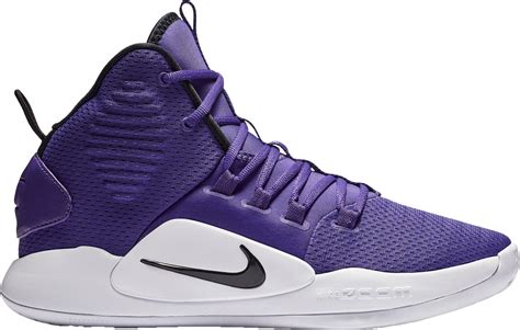 Nike Lace Hyperdunk X Mid Basketball Shoes In Purple White Purple For