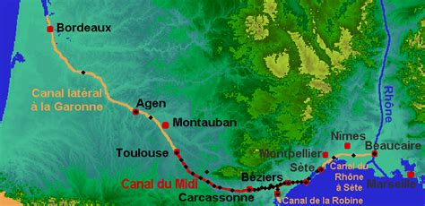 Canal Du Midi Carte Voyage Carte Plan