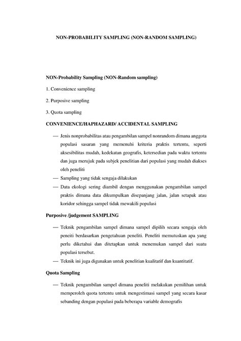 Non Probability Sampling Non Random Sampling Non Probability
