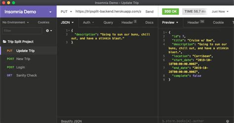 Insomnia Api