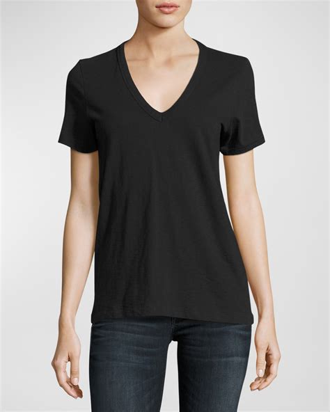 Rag Bone The Essential Rib Vee Top Neiman Marcus