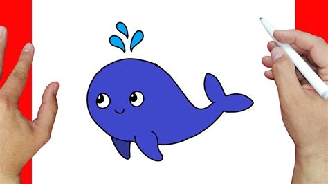 Cómo dibujar una ballena tierna paso a paso Dibujos fáciles YouTube