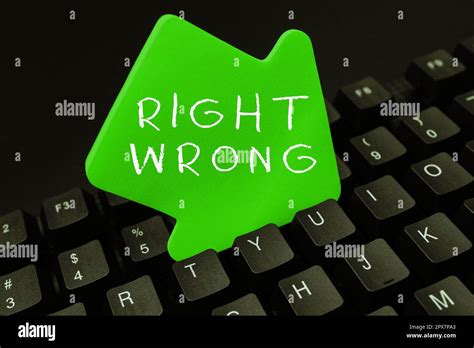Writing Displaying Text Right Wrong Business Showcase Choose Between
