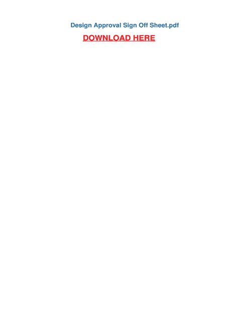 Fillable Online Sample Sign Off Sheet Template Pdf Document Search