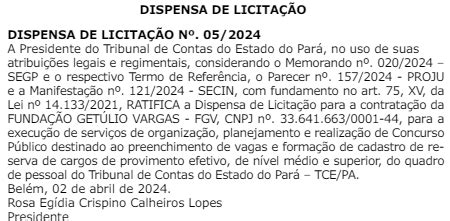 Concurso TCE PA Define Banca Para Novo Edital De Servidores Folha