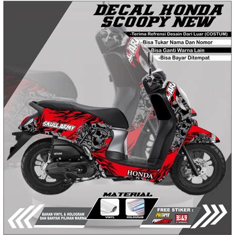 Jual Stiker Decal Scoopy Full Body Dekal Sticker New Fi Baru 2021 2022
