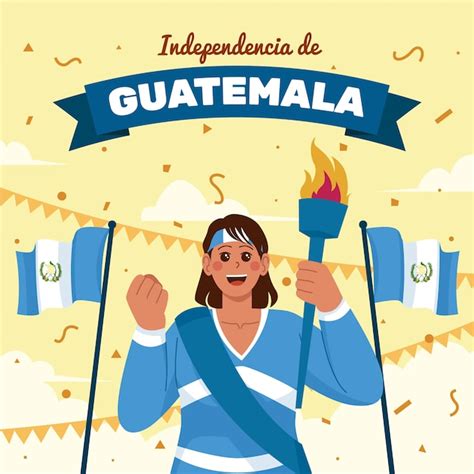 Ilustraci N Plana Para La Celebraci N Del D A De La Independencia De