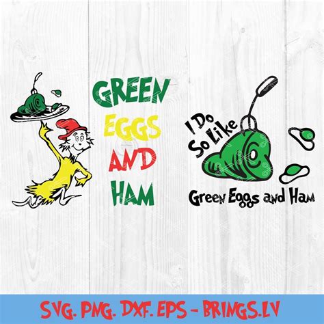 Green Eggs And Ham Dr Seuss Svg Png Dxf Eps Vector Illustration Clipart