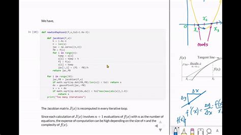 4 3 2 roots of simultaneous equations newton raphson method with python code and example youtube