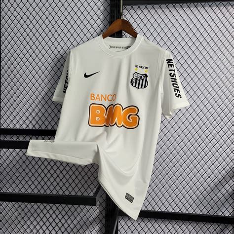 11 12 Retro Santos FC I White NEYMAR JR Football Shirt 2011 2012