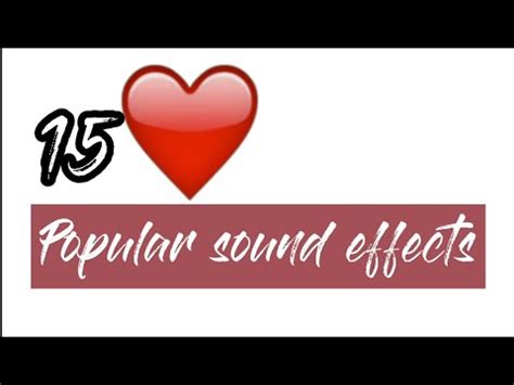 Top Popular Sound Effects Youtubers Use Youtube