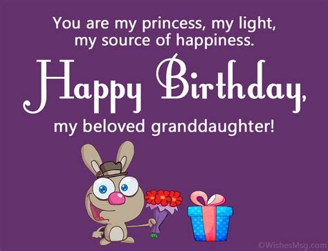 Happy Birthday Wishes For Granddaughter WishesMsg