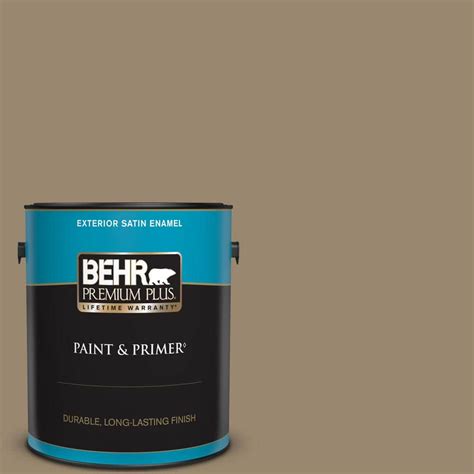 BEHR PREMIUM PLUS 1 Gal 710D 5 Mississippi Mud Satin Enamel Exterior