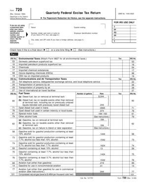 Fillable Online Quarterly Federal Excise Tax Return FormSend Fax