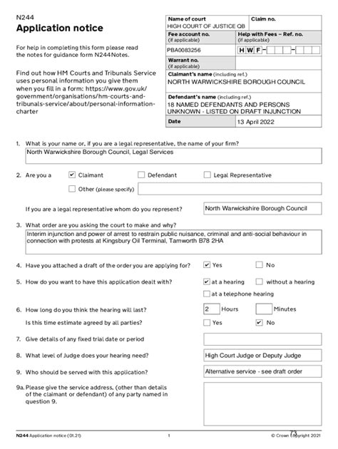 Fillable Online Particulars Of Claim Exemplar Negligence IN THE