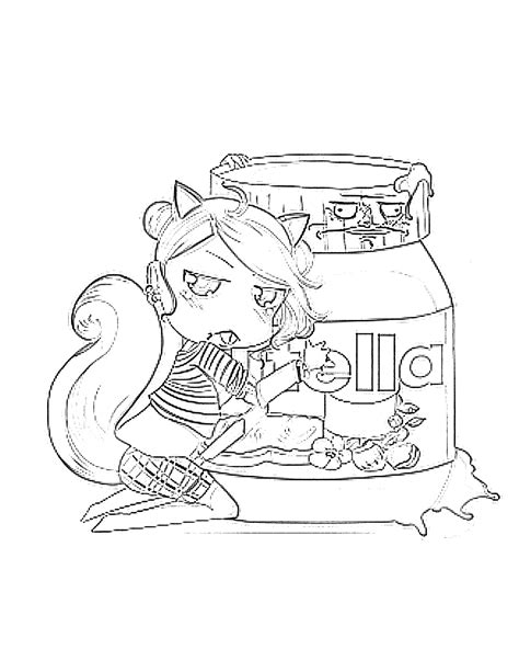 Coloriages Kawaii Nutella à imprimer