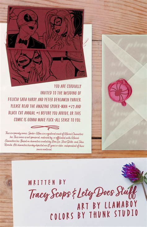 The Nuptials Of Spider Man And Black Cat By Tracy Scops